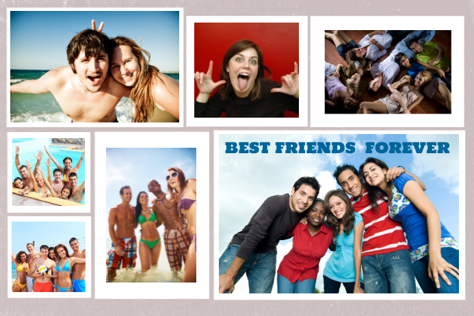 Copy of Friends Photo Collage Template | PosterMyWall