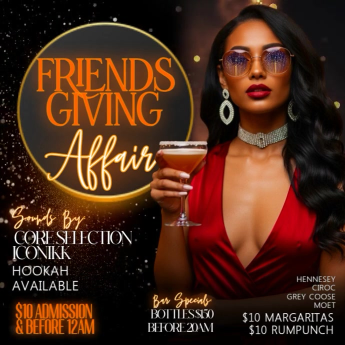 Modèle Friendsgiving Affair: Sip & Shine | PosterMyWall