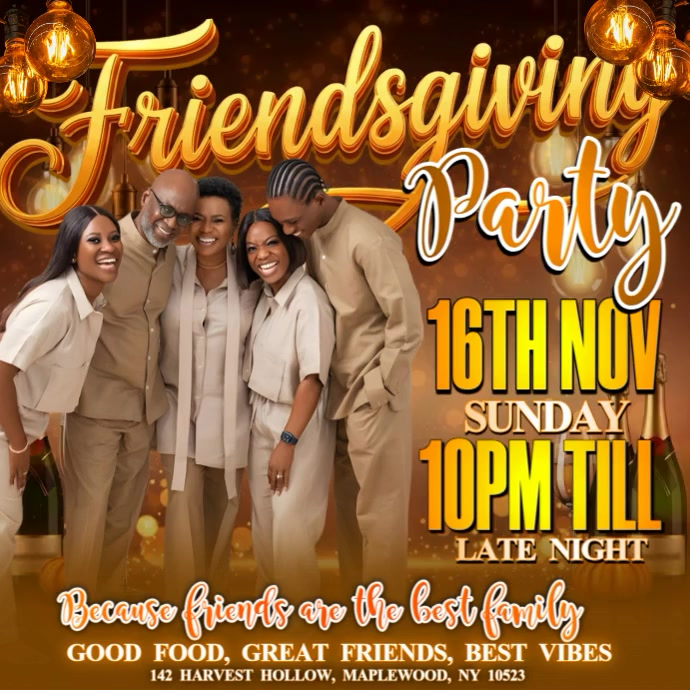 Copy of Friendsgiving Celebration: Good Food & Vibes | PosterMyWall