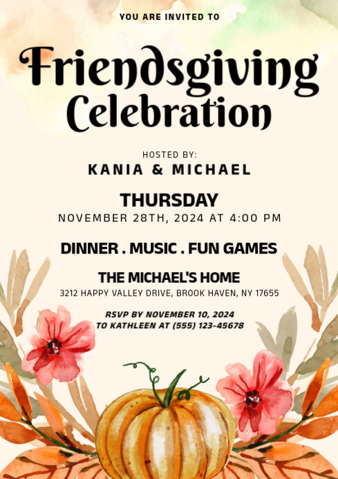 Copy of Friendsgiving | PosterMyWall