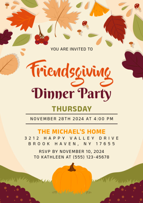 Friendsgiving Template | PosterMyWall