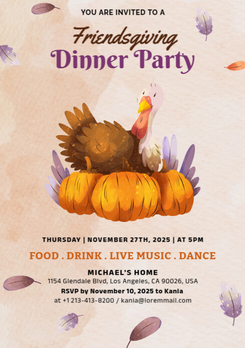 friendsgiving Template | PosterMyWall