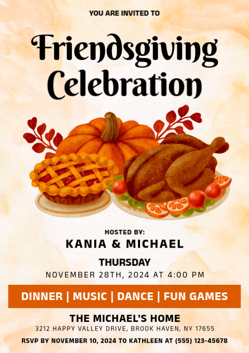 Friendsgiving Template | PosterMyWall
