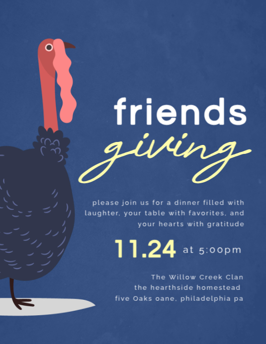 Friendsgiving Template | PosterMyWall