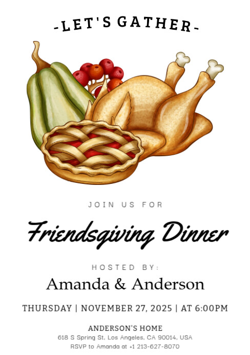 friendsgiving Template | PosterMyWall