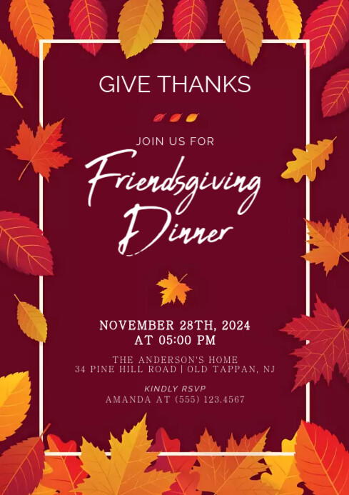 Friendsgiving Template | PosterMyWall