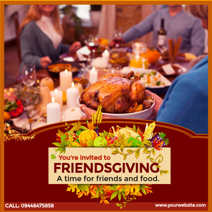 Friendsgiving Template | PosterMyWall