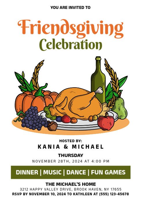 Friendsgiving Template | PosterMyWall