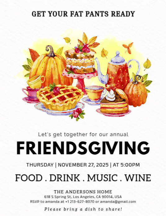 friendsgiving Template | PosterMyWall