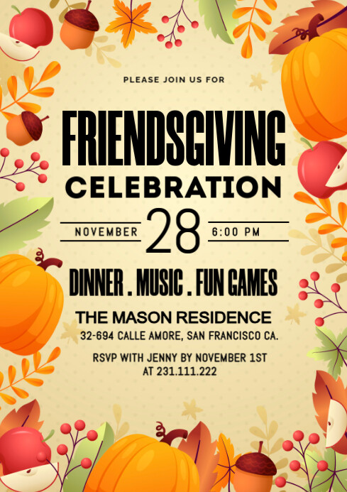 Copy of Friendsgiving | PosterMyWall
