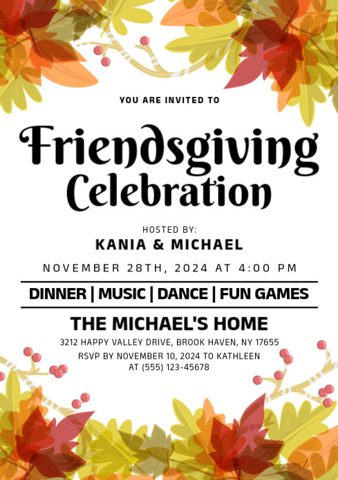 Friendsgiving Template | PosterMyWall