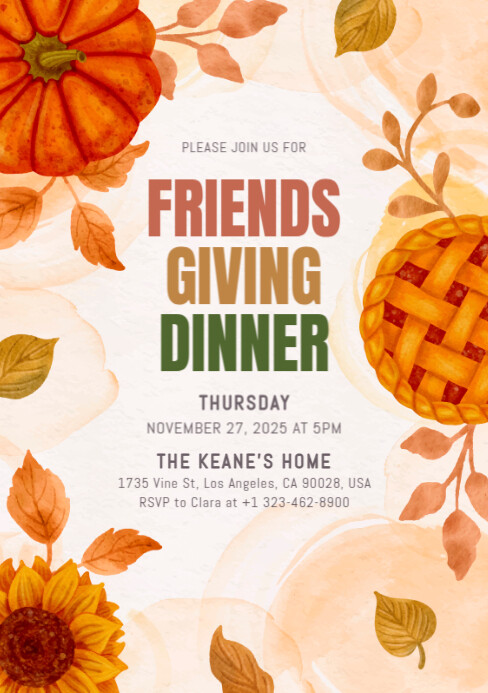 Copy of friendsgiving | PosterMyWall