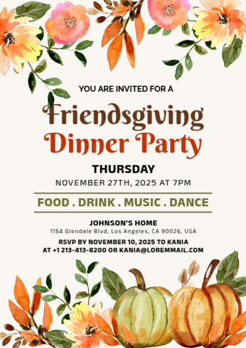 friendsgiving Template | PosterMyWall