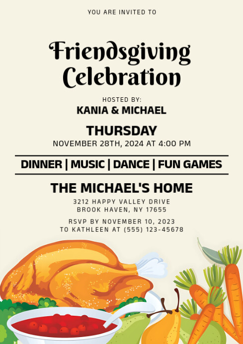friendsgiving Template | PosterMyWall