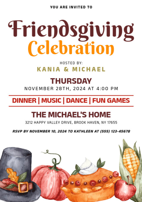Friendsgiving Template | PosterMyWall