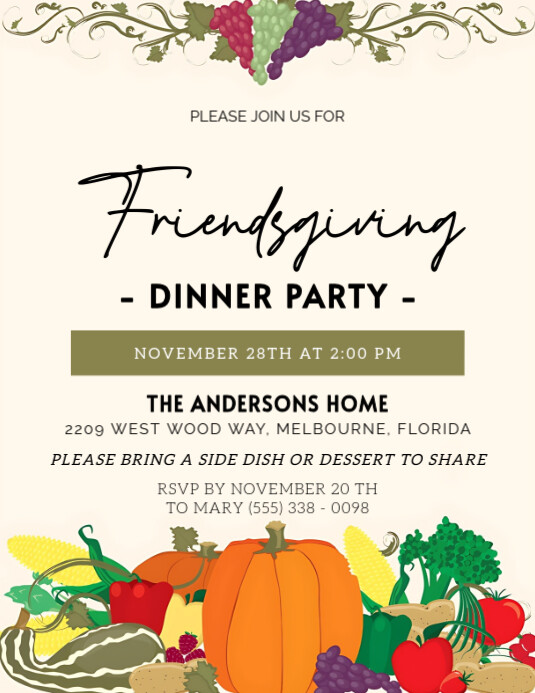 Copy of Friendsgiving | PosterMyWall