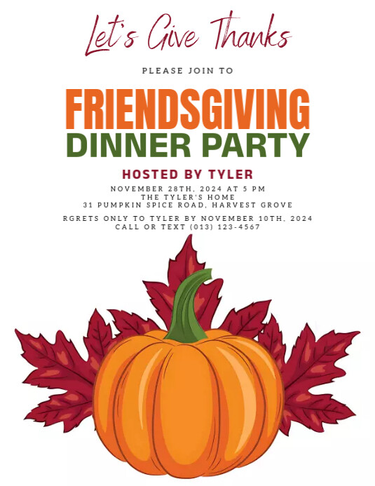 Friendsgiving Template | PosterMyWall
