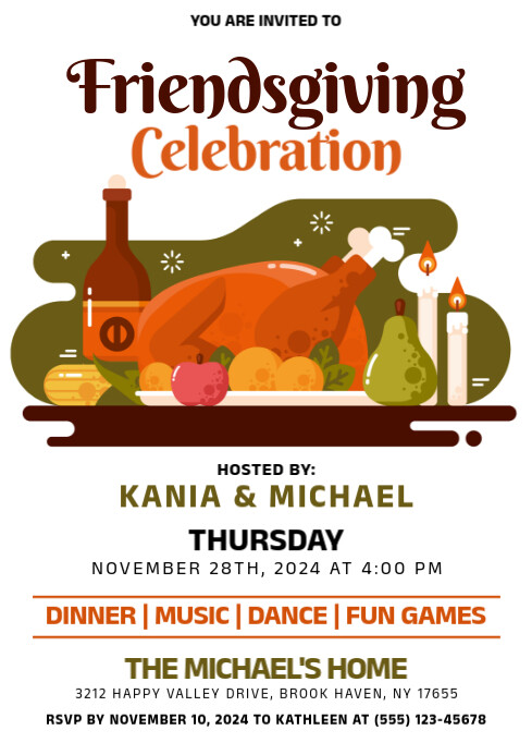 Friendsgiving Template | PosterMyWall