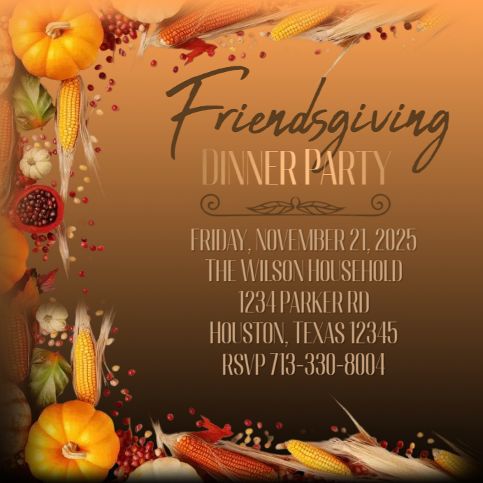 Friendsgiving Template | PosterMyWall