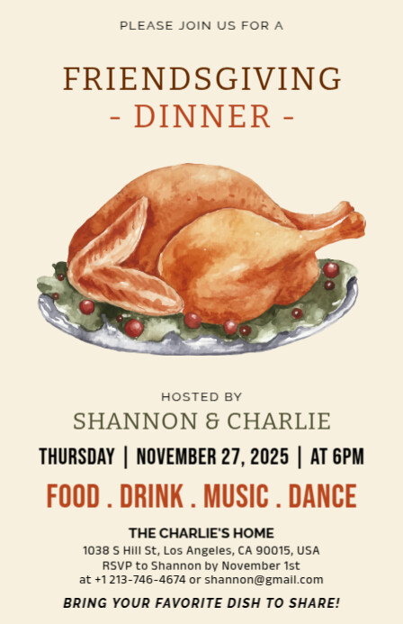 friendsgiving Template | PosterMyWall