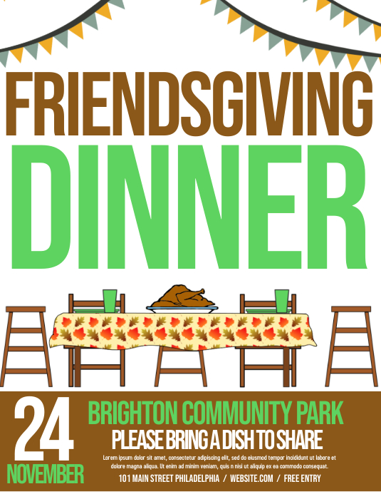 Friendsgiving Template | PosterMyWall