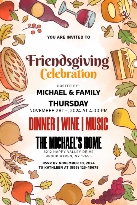 Plantilla de Friendsgiving | PosterMyWall