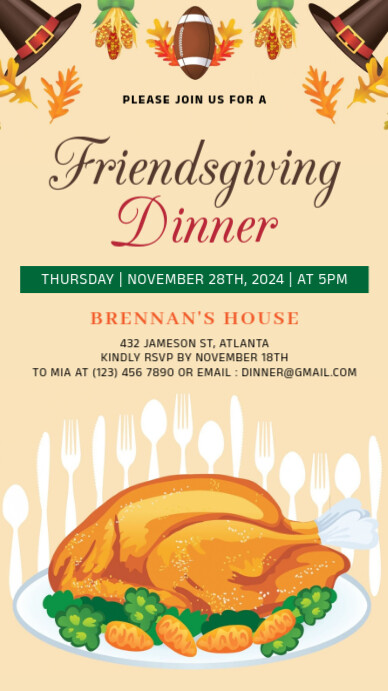 Friendsgiving Template | PosterMyWall