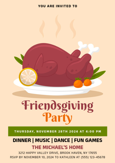 friendsgiving Template | PosterMyWall