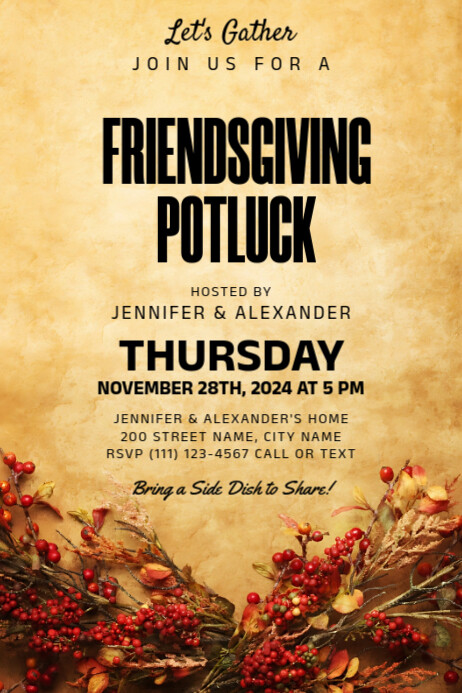 Plantilla de Friendsgiving | PosterMyWall