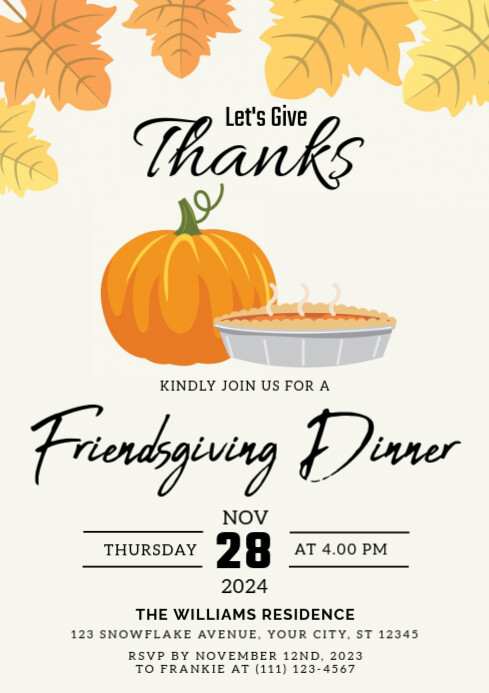 friendsgiving Template | PosterMyWall