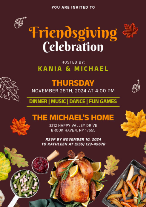 Friendsgiving Template | PosterMyWall