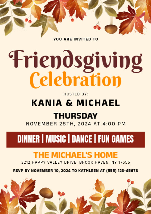 Friendsgiving Template | PosterMyWall
