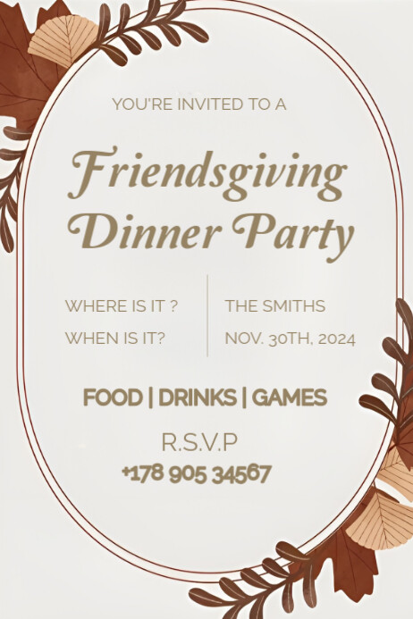 FRIENDSGIVING Template | PosterMyWall