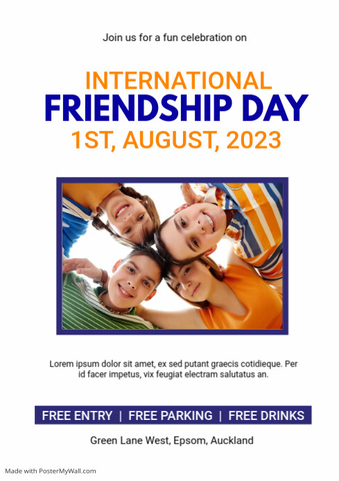 FRIENDSHIP DAY Template | PosterMyWall