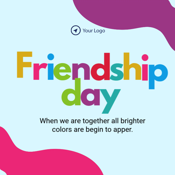 Friendship Day Flyer Rainbow Template | PosterMyWall