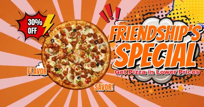 Friendship Day Pizza Special Template | PosterMyWall