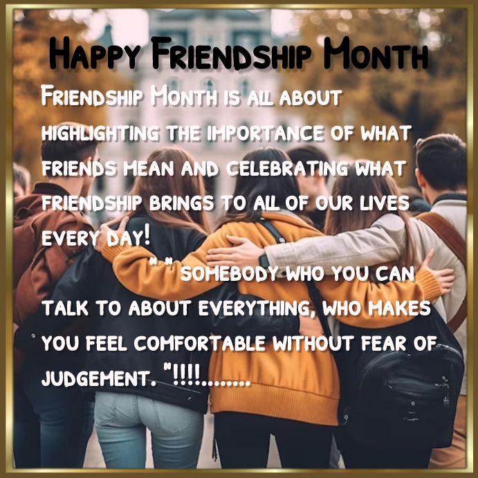 Friendship month instagram post Template | PosterMyWall