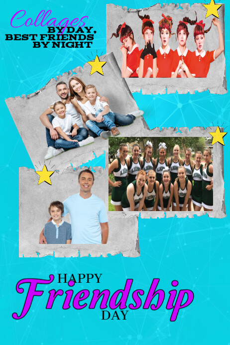 Friendship movements photo collage template design | PosterMyWall