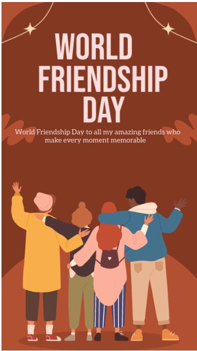 friendship poster friendship day card Template | PosterMyWall