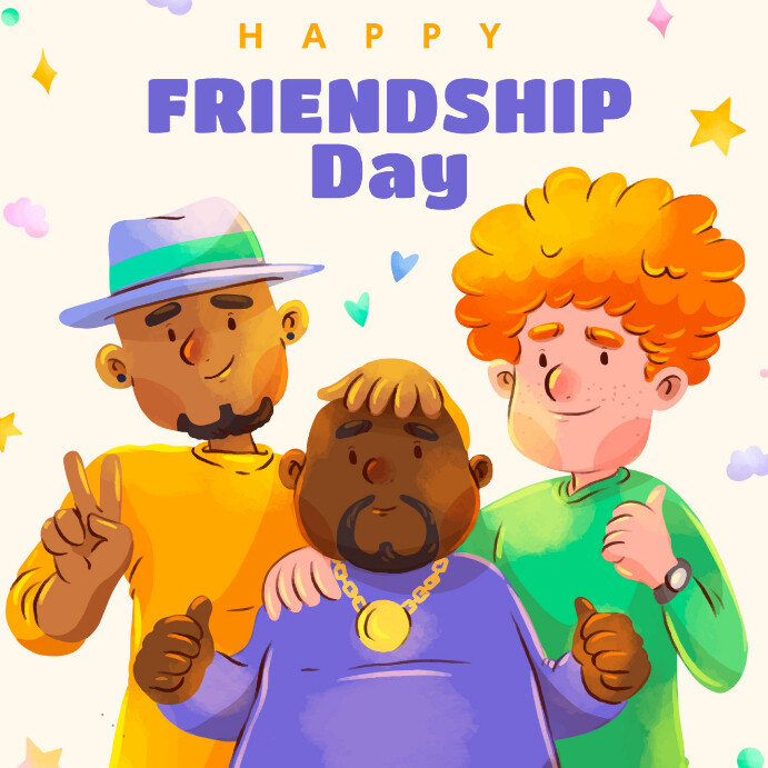friendship poster friendship day card Template | PosterMyWall