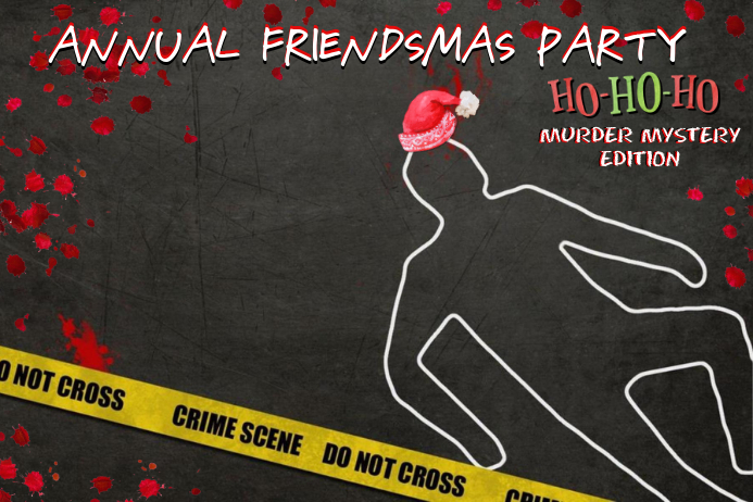 Friendsmas Party Backdrop | PosterMyWall