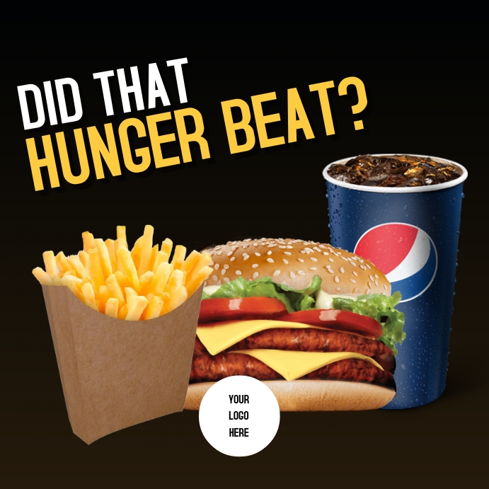 Fries, burger and Pepsi Template | PosterMyWall