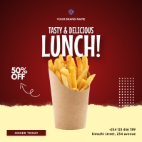 fries chips food menu restaurant sale flyer Template | PosterMyWall