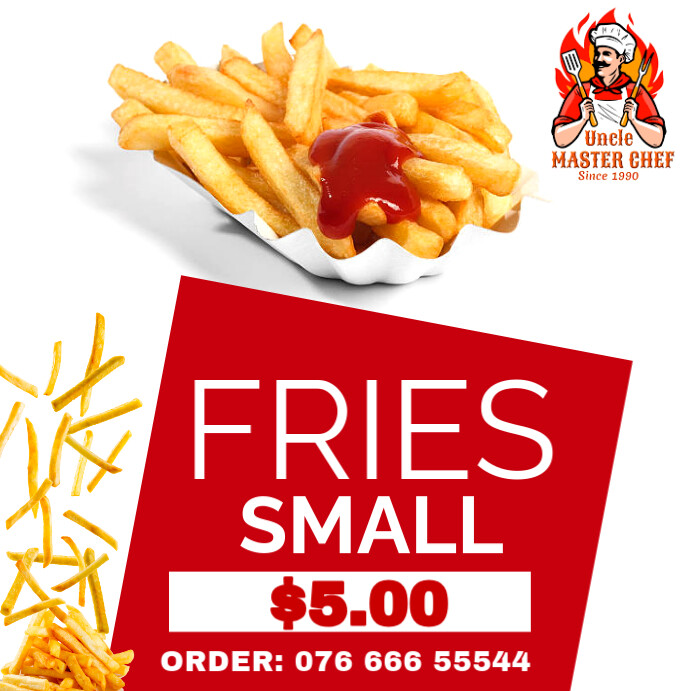 fries chips sale Templat | PosterMyWall