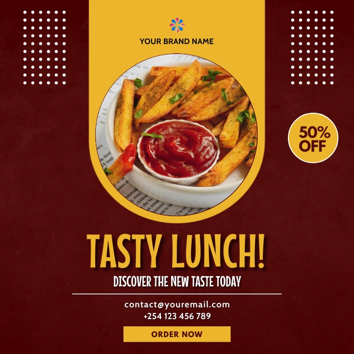 fries food menu restaurant sale flyer Template | PosterMyWall