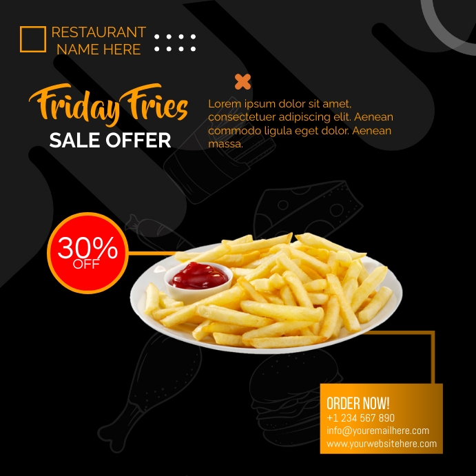 fries menu Template | PosterMyWall