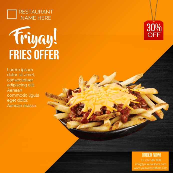Plantilla de Oferta de Búsqueda de Papas Fritas | PosterMyWall