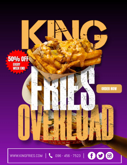 Plantilla de Fries overload | PosterMyWall