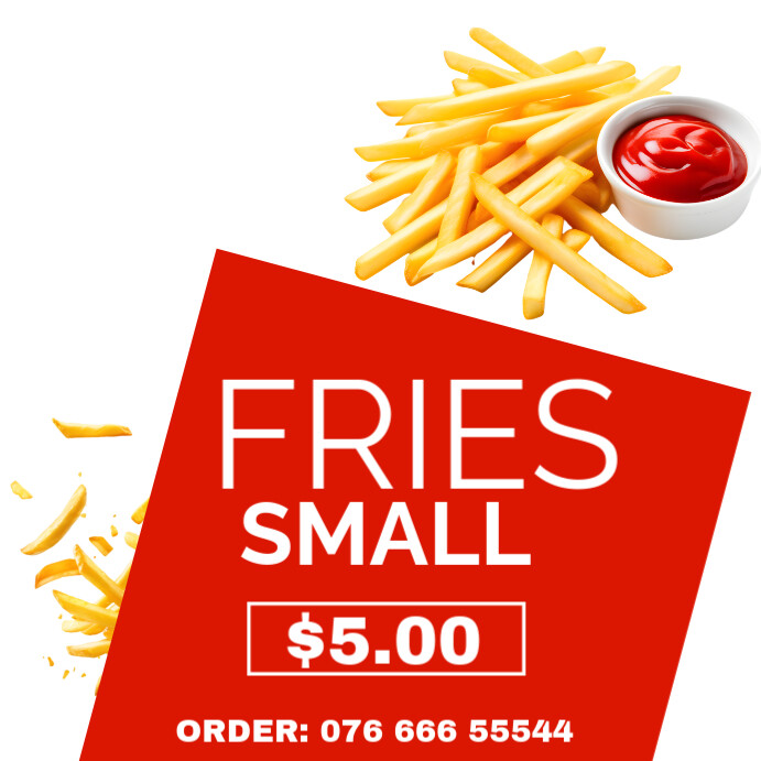 Copy of Fries small $5 | PosterMyWall