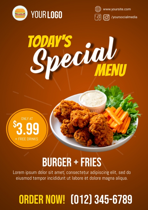 Copy of Fries Special Menu Flyer | PosterMyWall